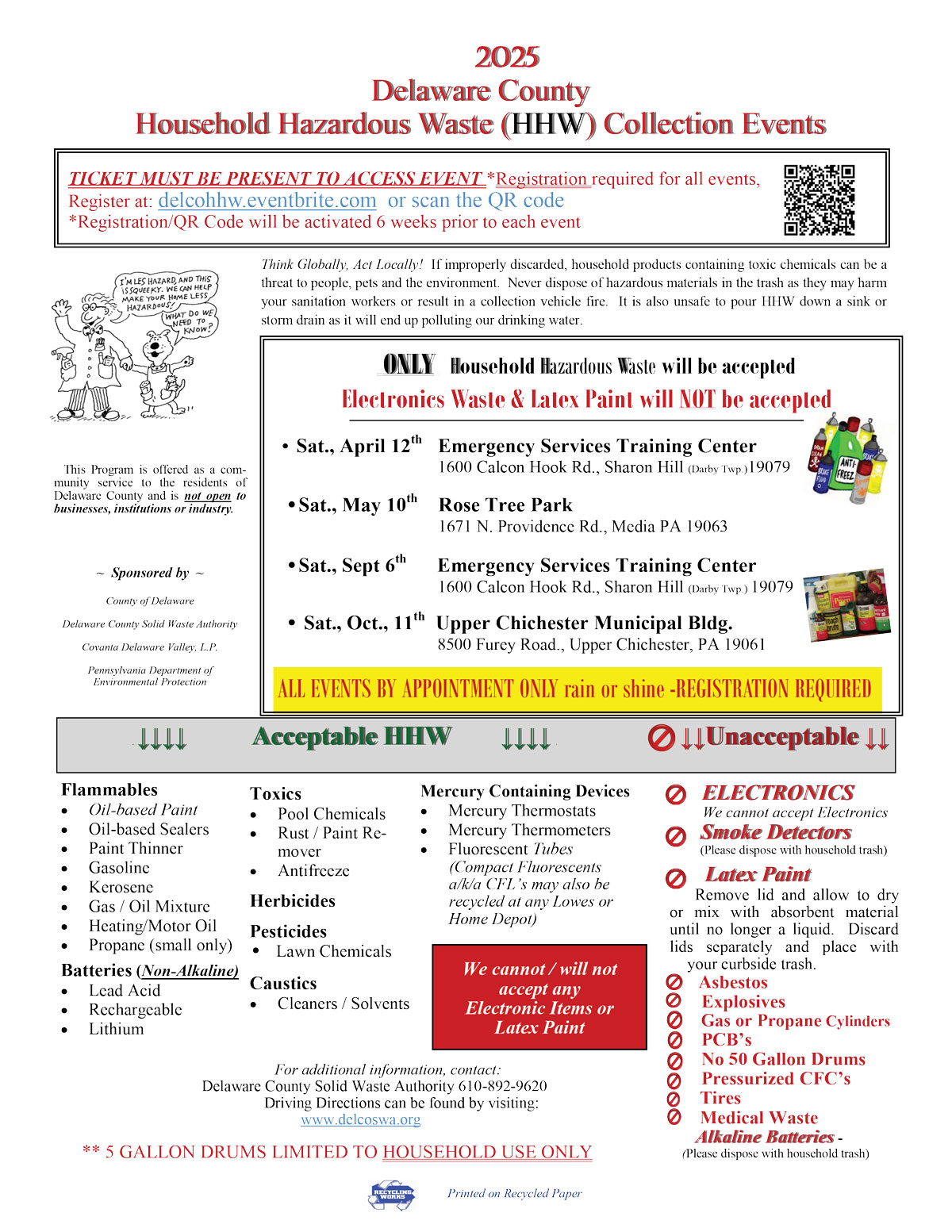 Delaware County Announces 2025 Household Hazardous Waste Collection ...